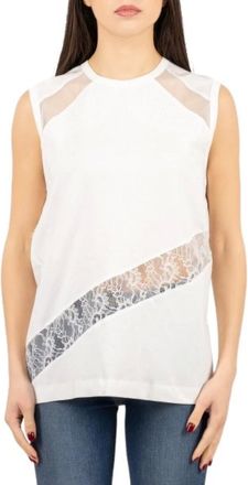 Pinko Pinko, Femme, Tops, Blanc, Taille: 38 FR Molly Sleeveless Top