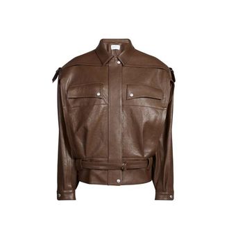 Magda Butrym Veste oversize ceintur&eacute;e en cuir