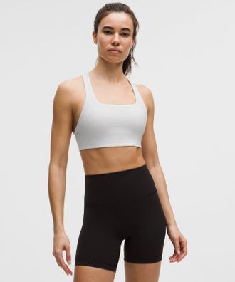 lululemon All-Time Hero Sports Bra Medium Support, B/C Cup pour Femmes - Blanc - Taille 2XS
