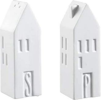 Räder Poesie et Table Salz und Pfefferstreuer aus Porzellan in der Farbe Weiß, Maße: 3cm x 3cm x 9cm, 11893