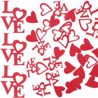 DOITOOL 100 St&uuml;ck Valentinstag Konfetti Herzf&ouml;rmige Papierstreu Deko Hochzeit Tischdeko Verlobungsfeier Gl&auml;nzende Streudeko f&uuml;r Jubil&auml;um Party Feier