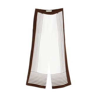 Sir. Gestreifte- weit geschnittene- taillierte Hose - - Trousers - Damen - Mehrfarbig - M