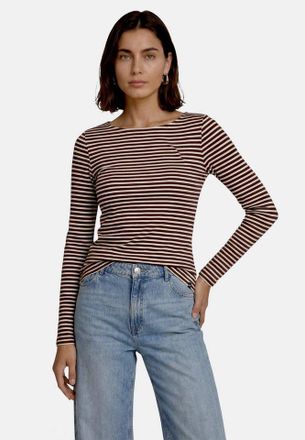 Zero Kurzarmshirt Damen Shirt mit U-Boot-Ausschnitt (1-tlg) Material