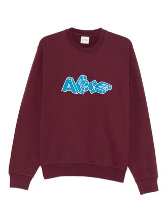 Arte sweat &agrave; logo brod&eacute; - Rouge