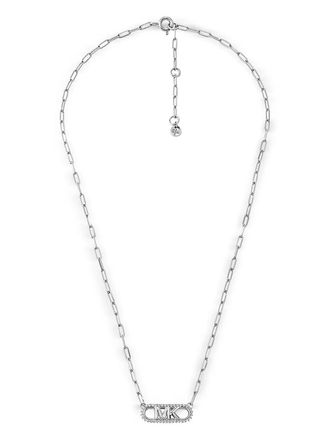 Michael Kors Halskette mit Logo-Schild - Silber