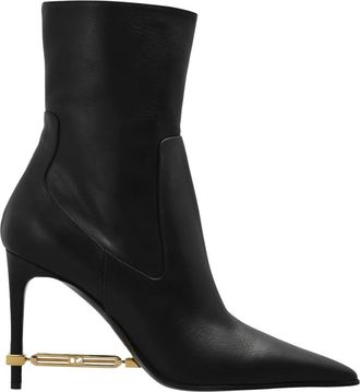Dsquared2 Femme, Chaussures, Noir, Taille: 38 EU Bottines en cuir avec appliqu&eacute;