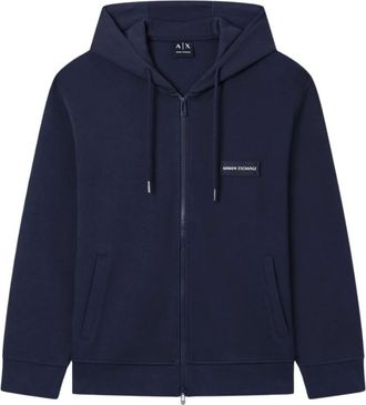 A|X Armani Exchange Homme, Sweatshirts et sweats &agrave; capuche, Bleu, Taille: XL SweaT-shirt &agrave; capuche zipp&eacute; int&eacute;gral