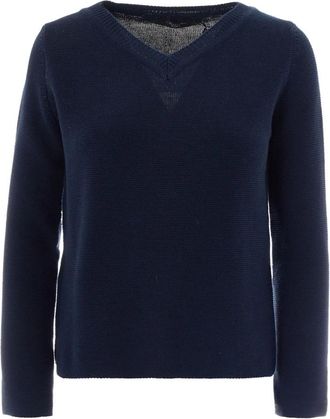 Max Mara Femme, Pulls, Bleu, Taille: 40 FR V-neck Tricots