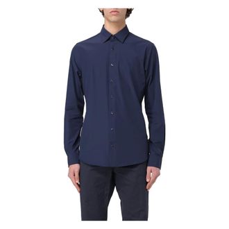 Michael Kors Performance Stretch Slim Fit Hemd - - Shirts - Herren - Blau - L