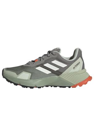 adidas Damen Terrex Soulstride Trail Running Shoes Trailrunning-Schuhe, Silver Green/Off White/semi Impact orange, 38 EU
