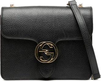 Gucci 2000-2015 Small Dollar Calfskin Interlocking G crossbody bag - Noir