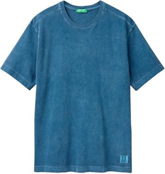 Benetton T- Shirt 3zitu1098, Bleu, Small Hommes