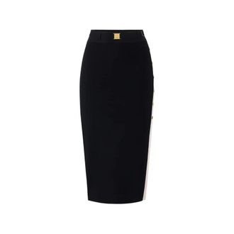 Elisabetta Franchi Strickrock mit G&uuml;rtel - - Skirts - Damen - Schwarzk - XS