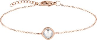 Tamaris Bracelet - Elegantes Armband aus poliertem Edelstahl - IP Ros&eacute;gold - Ankerkette verstellbar bis 21 cm - wasserfest & hautfreundlich