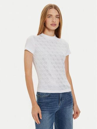 Guess T-Shirt W4BI26 J1314 Wei&szlig; Slim Fit