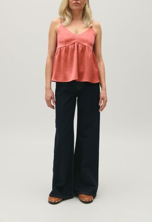 Claudie Pierlot Top bretelles terracotta