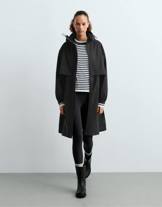 Oysho Fellex aerogel veste longue matelass&eacute;e imperm&eacute;able noire