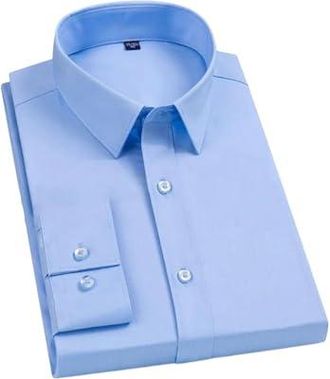 Generic Chemise &eacute;lastique &agrave; manches longues pour homme, coupe ajust&eacute;e, couleur unie, pour le bureau, Jd-3020, XXL