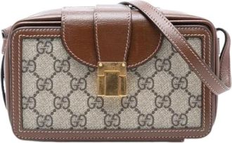 Gucci Sac bandouli&egrave;re Pre-owned en toile - Femme - Pre-owned - Brun - Taille: ONE Size