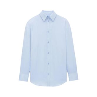 Saint Laurent Hellblaues Baumwoll-Oxford-Hemd - - Blouses & Shirts - Damen - Blau - M