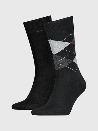 Tommy Hilfiger Lot de 2 paires de chaussettes à carreaux