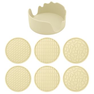 Generic Untersetzer aus Silikon, rund, w&auml;rmeisolierend, Verbr&uuml;hschutz, 6 moderne Untersetzer f&uuml;r die K&uuml;che