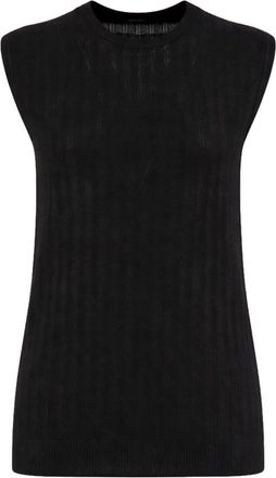 Kiton Femme, Tops, Noir, Taille: 42 FR Elegante Top Smanicato