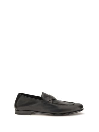 Tom Ford Mens Loafers Gigi Woven Strap Black Calf Leather