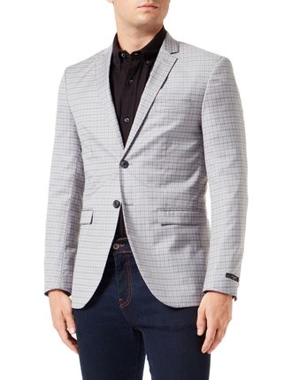 Jack & Jones Mens JPRFRANCO Check Blazer Anzugjacke, Light Grey Melange/Checks:SUPER Slim FIT, 52