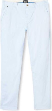 Scotch & Soda Essentials Mott - Cotton Stretch Twill Chino Herren Chino, Shirt Blue, 38-34