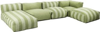 Oviala Salon de jardin modulable ray&eacute; 5 places vert cactus - Mixi