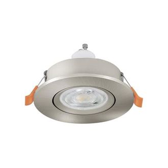 Eglo LED Einbaustrahler Barranco, Deckenspot Wohnzimmer, Deckenstrahler schwenkbar aus Kunststoff in Silber, neutralwei&szlig;, inkl. GU10 Leuchtmittel