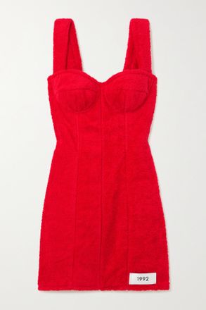 Dolce & Gabbana Mini-robe En Molleton De Coton - Rouge