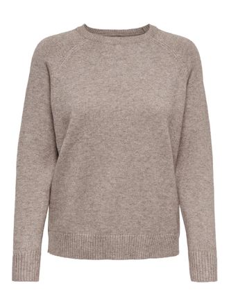 Only Damen Onllesly Kings L/S Knt Noos Pullover 15170427,Braun (Brownie Melange),XXL