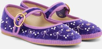 Valentino Garavani Ballerines Endouce en velours à sequins