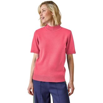 Daxon by - Pull col montant manches courtes