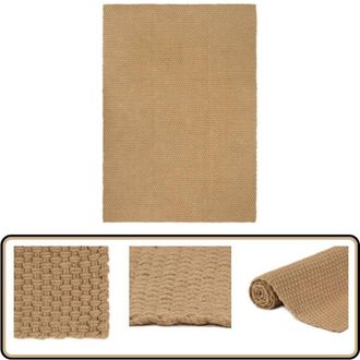 vidaXL Tapis rectangulaire Naturel 160x230 cm Jute - Tapis Jute - Tapis Nature - Tapis Salon - Tapis Chambre - Décoration Intérieure