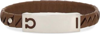 Ferragamo Lederarmband mit Gancini-Detail - Braun