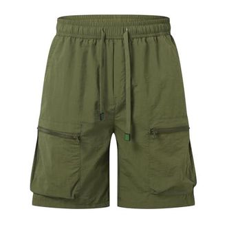 Generic Pantalons Courts Hommes &Eacute;t&eacute; Couleur Unie Simple L&acirc;che Cargo Shorts Cinq Quarts Casual Pantalon de Jogging, vert, XXL