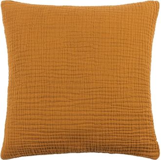 furn. Yard Hof Lerche Musselin Crinkle Wattebaukissen Abdeckung 45 x 45 cm Einfarbig Modern Rei&szlig;verschluss Kissenbezug Dekoration Wohnzimmer Schlafzimmer, C