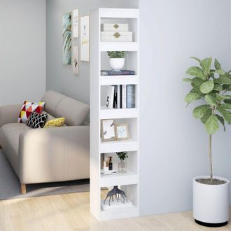 vidaXL Biblioth&egrave;que/S&eacute;parateur de pi&egrave;ce Blanc 40x30x198 cm