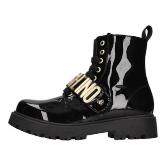 Moschino Lackleder-Stiefeletten - - Shoes - Damen - Schwarzk - 36 EU