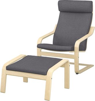 IKEA POÄNG Sessel und Hocker