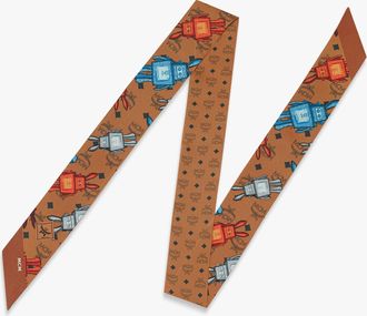 MCM Petite Schal aus Bio-Seide mit Monogramm und Rabot-Motiv