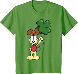 Garfield St. Patricks Tag Odie Shamrock Balloon T-Shirt