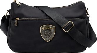 Blauer Femme, Sacs, Noir, Taille: ONE Size Borsa in Nylon Maxi Scudetto Strass POE