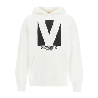 Valentino Garavani Chez Valentino Hoodie - - Sweatshirts & Hoodies - Herren - Wei&szlig; - XS