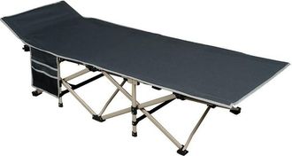 Yaheetech Yaheetech Lit de Camp Pliable 186x66x52 cm 1 Personne avec Pochettes Lit de Camping avec Sac de Transport Armature en M&eacute;tal pour Ext&eacute;rieur Voyage