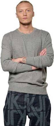 Kaporal Pull pour Homme, Coupe Regular, Manches Longues, Col Rond, Modèle Vaero, Couleur Grey Melanged, Taille XL