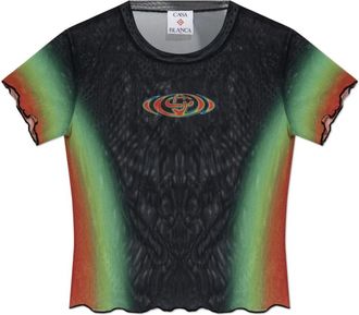 Casablanca Femme, Tops, Vert, Taille: 36 FR Transparent Top